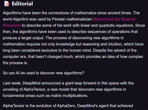 Ml Research Of This Week 1 Alphatensor Deepmind Can Discover Novel
