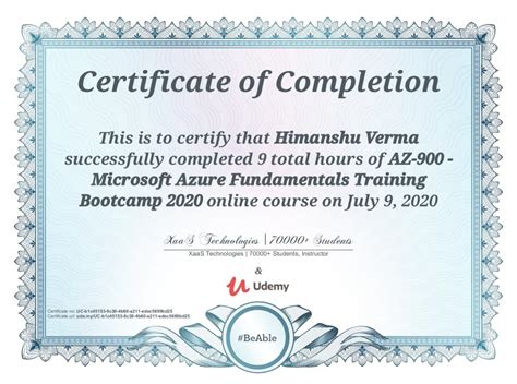 himanshu verma on linkedin completed microsoft azure fundamentals training bootcamp 2020 course on…