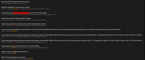 Problem Recorder After Update · Issue 44248 · Home Assistantcore · Github
