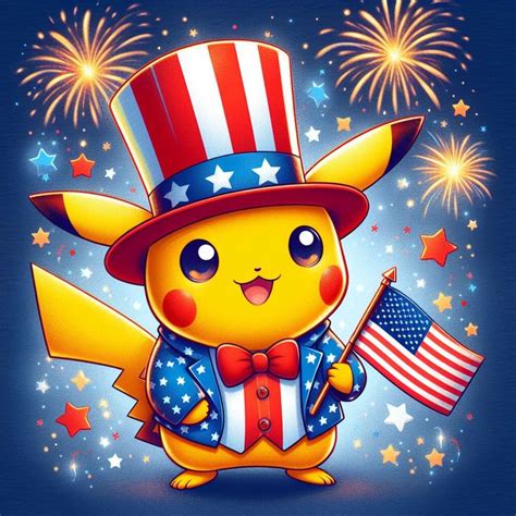 Pikachu With Flag Cute Pokemon Wallpaper Pikachu Pokemon Cards