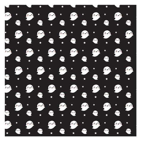 Premium Vector Vector Of Cute Ghost Pattern On Black Background