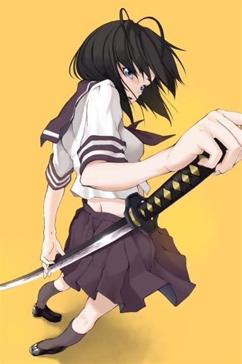 Anime Girl Holding Katana