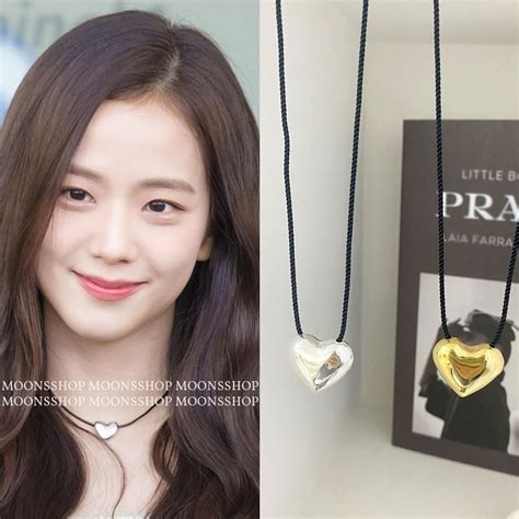 문스샵 국산 925 실버 하트 목걸이 통통 하트 빅하트 볼드 하트 팬던트 블랙 끈목걸이 매듭목걸이 사이즈조절가능 레이어드 초커 80cm 롱목걸이 줄목걸이 긴목걸이 유행목걸이