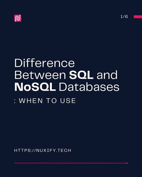 Sql Nosql Datadecisions Techtrends Databasedynamics Nuxify Inc