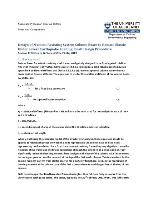 Partial Fixity Base Pdf Deformation Engineering Stiffness