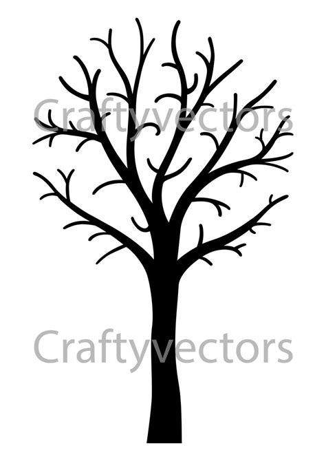 Tree With Bare Branches Vector File SVG Etsy
