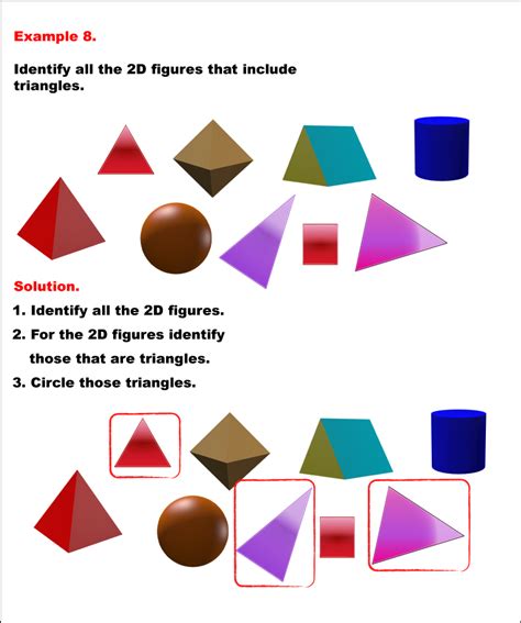 math example geometric shapes identifying 2d 3d shapes example 8 media4math