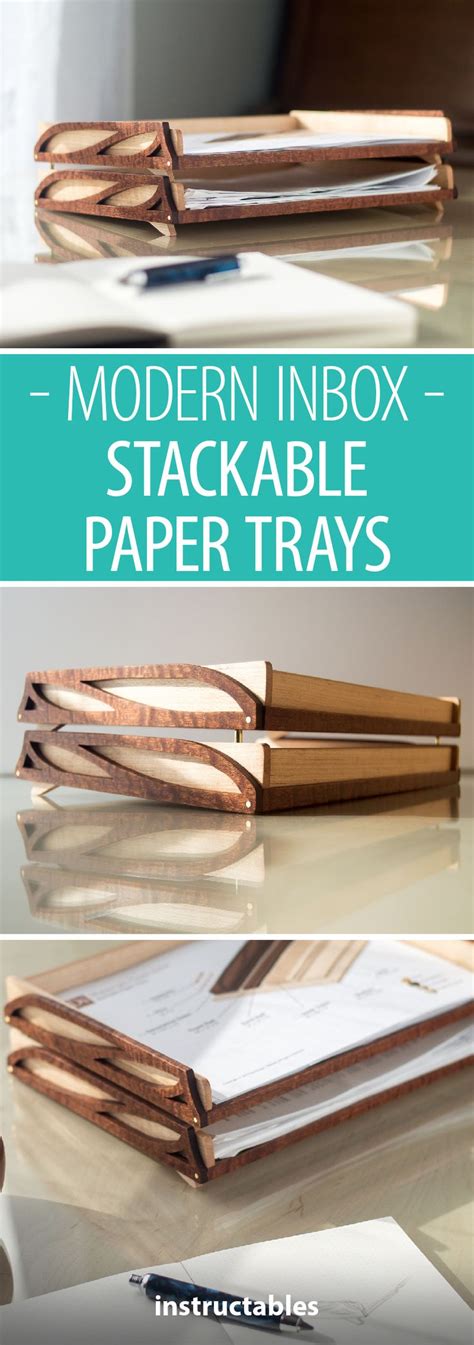 Modern Inbox Stackable Paper Trays Paper Tray Woodworking Plans Diy Tray
