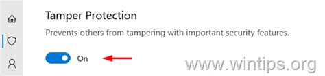 How To Disable Tamper Protection Security On Windows Wintips Org