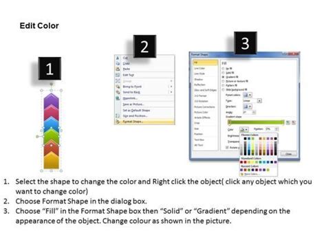 Ppt 6 Colorful Powerpoint Graphics Arrows Pointer Upwards Templates
