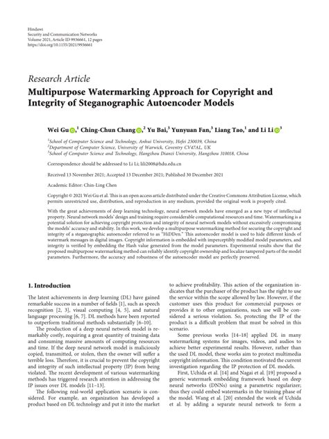 Pdf Multipurpose Watermarking Approach For Copyright And Integrity Of