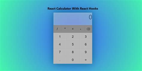 simple but well styled calculator made by using hooks