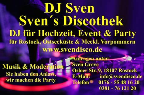 DJ Rostock - DJ Sven - Sven´s Discothek für Rostock, Ostseeküste ...