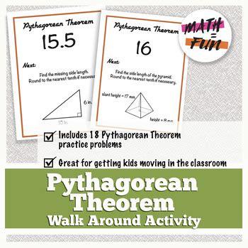 Walk Around Activity Pythagorean Theorem Review By Math Equals Fun