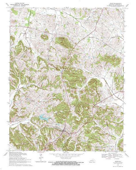 Dixon Topographic Map 124000 Scale Kentucky