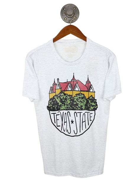 Txst Old Main Sketch Barefoot Campus Outfitter