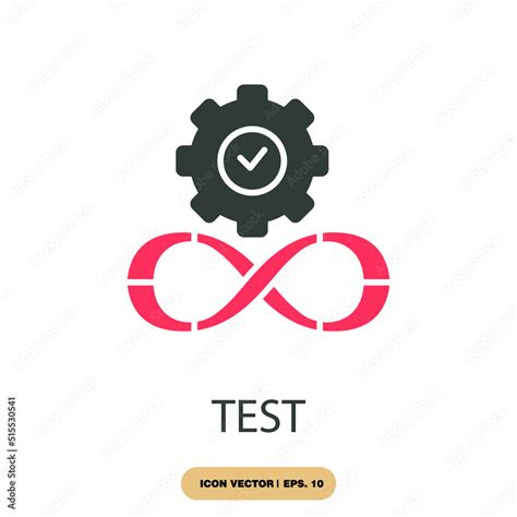 Test Icons Symbol Vector Elements For Infographic Web Stock Vector