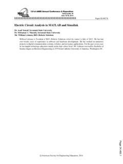 Electric Circuit Analysis In MATLAB And Simulink Electric Circuit Analysis In Matlab And