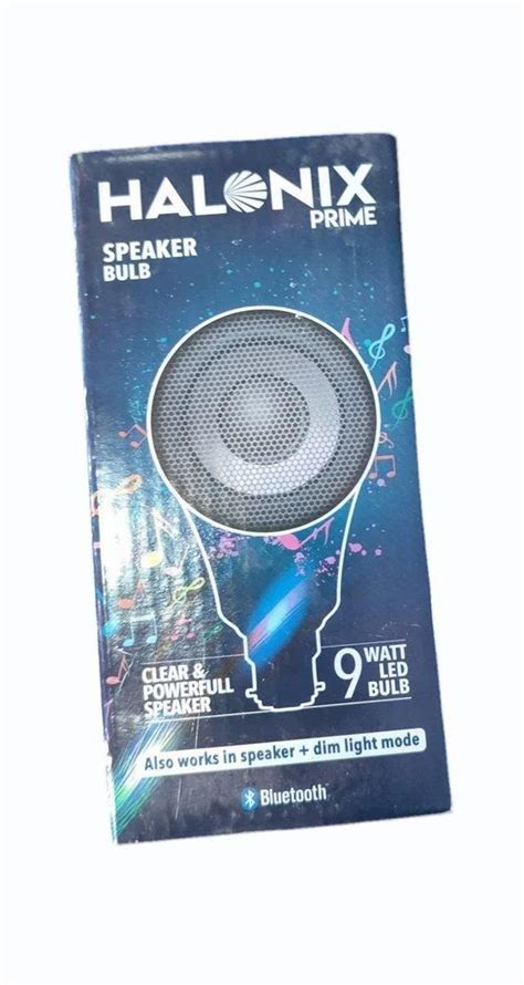 9w E27 Halonix Prime Bluetooth Speaker Led Bulb 6500 K Warm White At