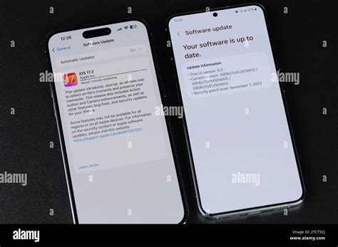 New York Usa December 11 2023 Updating System In Iphone And