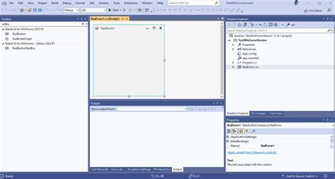 Toolbox Error In A Net Framework Project Telerik Ui For Winforms
