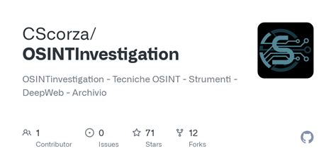 GitHub CScorza OSINTInvestigation OSINTinvestigation Tecniche OSINT Strumenti DeepWeb