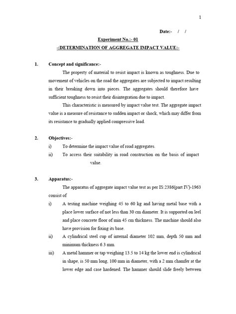 Highway Engg Lab Experiments Pdf Wear Road Surface