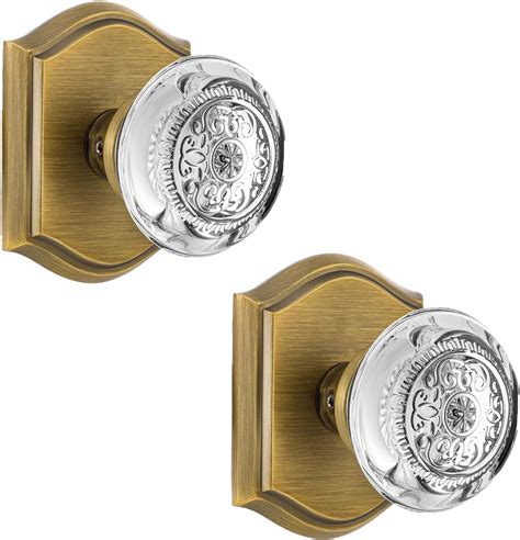 Clctk 2 Pack Crystal Glass Dummy Door Knob Hall And Closet Dummy Door