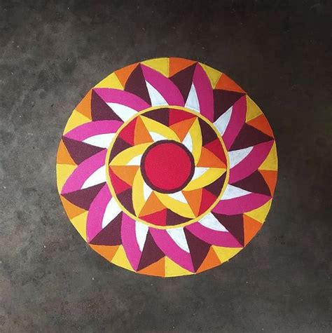Colorful Circular Rangoli Design