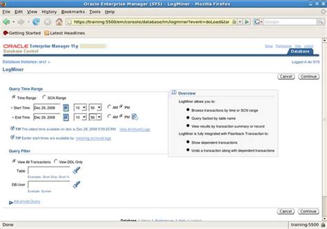 Oracle Database 11g Flashback Transaction Backout Database Journal