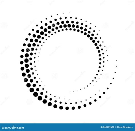 Dotted Gradient Circle Halftone Effect Circular Dotted Frame Progress Round Loader Half Tone