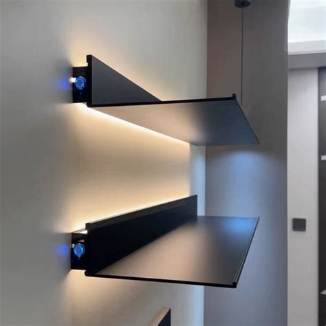 Floating Shelves With Led Lights Etsy