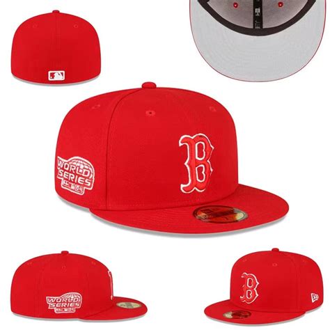 Boston Red Sox World Series Fitted Hat Bright Red With Championship Patch Evo Store
