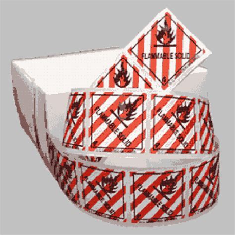 Flammable Solid Class 4 1 Mini Flag Marking For Bill Of Lading And Shipping Documents