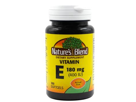 Natures Blend Vitamina E 400 Ui Cápsulas 100 Unidades Antioxidante