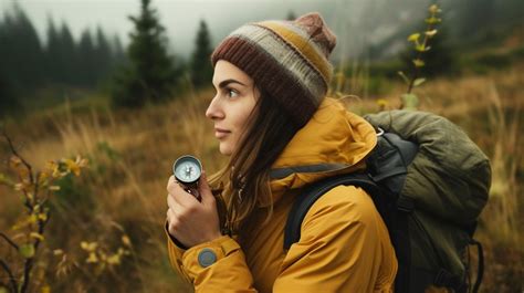 Free Hiker Using Compass Image Hiker Compass Adventure Download