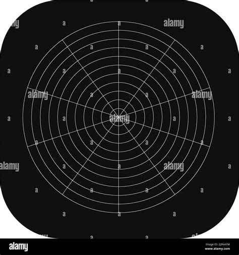 Polar Circular Grid Mesh Pie Chart Graph Element Stock Vector
