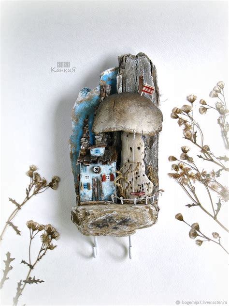 Ключница для прихожей На опушке леса домики дрифтвуд арт в интернет магазине на Ярмарке