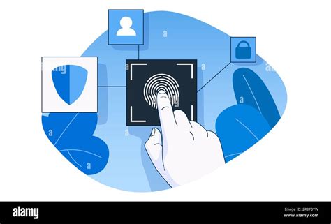 Hand Touch Fingerprint Scanner Biometrics Identify Authorization Data