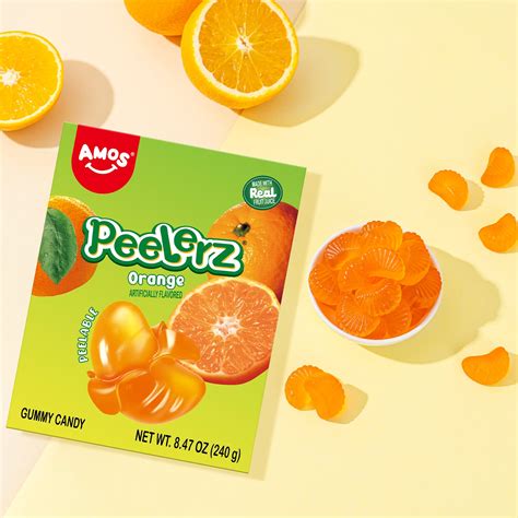 Peelerz Peelable Gummy Orange Flavor 240g Amos Sweets
