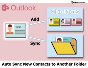 How To Auto Sync New Contacts To Another Contacts Folder In Outlook