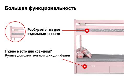 Кровать двухъярусная Соня розовый - купить со скидкой в Hoff
