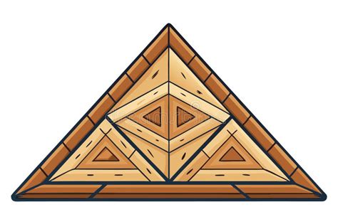 Abstract Flat Design Of Laser Cut Wooden Triangular Decor With