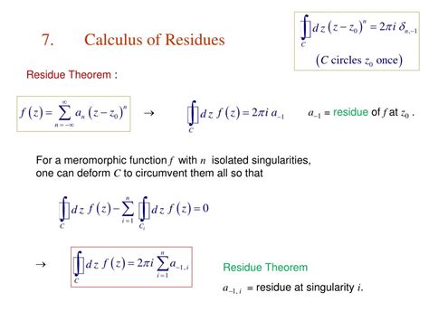 Ppt 7 Calculus Of Residues Powerpoint Presentation Free Download Id5423534 Ppt 7 Calculus Of Residues Powerpoint Presentation Free Download Id5423534