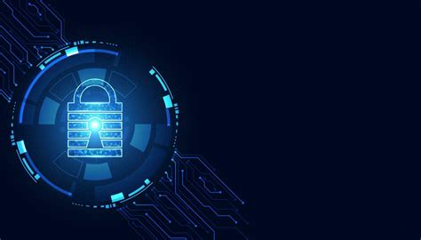 Abstract Padlock Digital Circuit Board Concept Cyber Theft Protection Cyber Security On A Modern