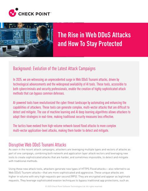 Solution Brief Stay Protected Against Web Ddos Attacks Check Point Software
