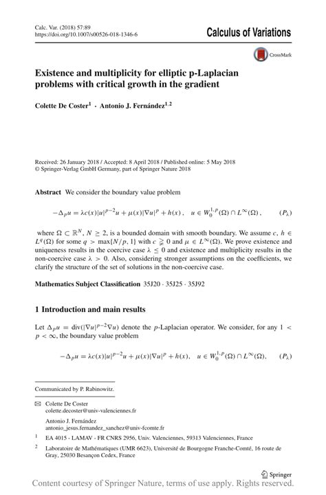 Existence And Multiplicity For Elliptic P Laplacian Problems With