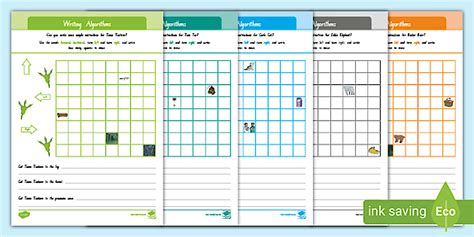 computer free coding activity writing algorithms twinkl
