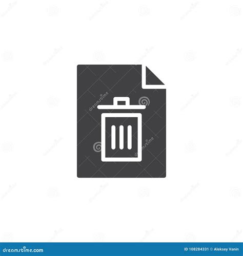 Delete File Icon Vector Stock Vector Illustration Of Solid 108284331