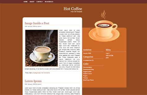 10 Free Coffee Shop Html Templates